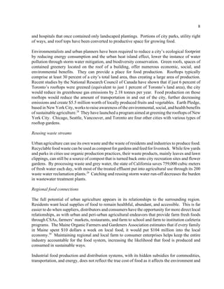 Urban Agriculture and Community Food Security in the United States | PDF