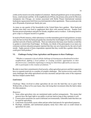 Urban Agriculture and Community Food Security: Farming from the City ...