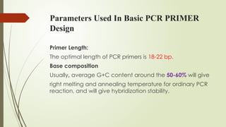 PRIMER Designing For PCR Using Primer BLAST presentation.pptx