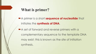 PRIMER Designing For PCR Using Primer BLAST presentation.pptx