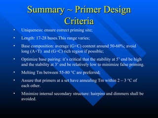 Primer design task | PPT