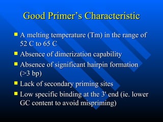 Primer design task | PPT