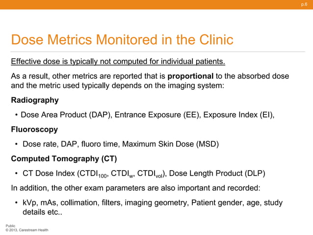 Dose Evaluation and Reporting | PPT