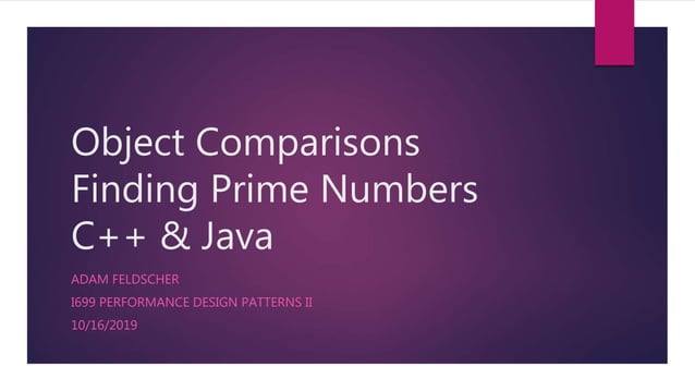 C++ & Java JIT Optimizations: Finding Prime Numbers | PPT