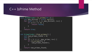 C++ & Java JIT Optimizations: Finding Prime Numbers | PPT