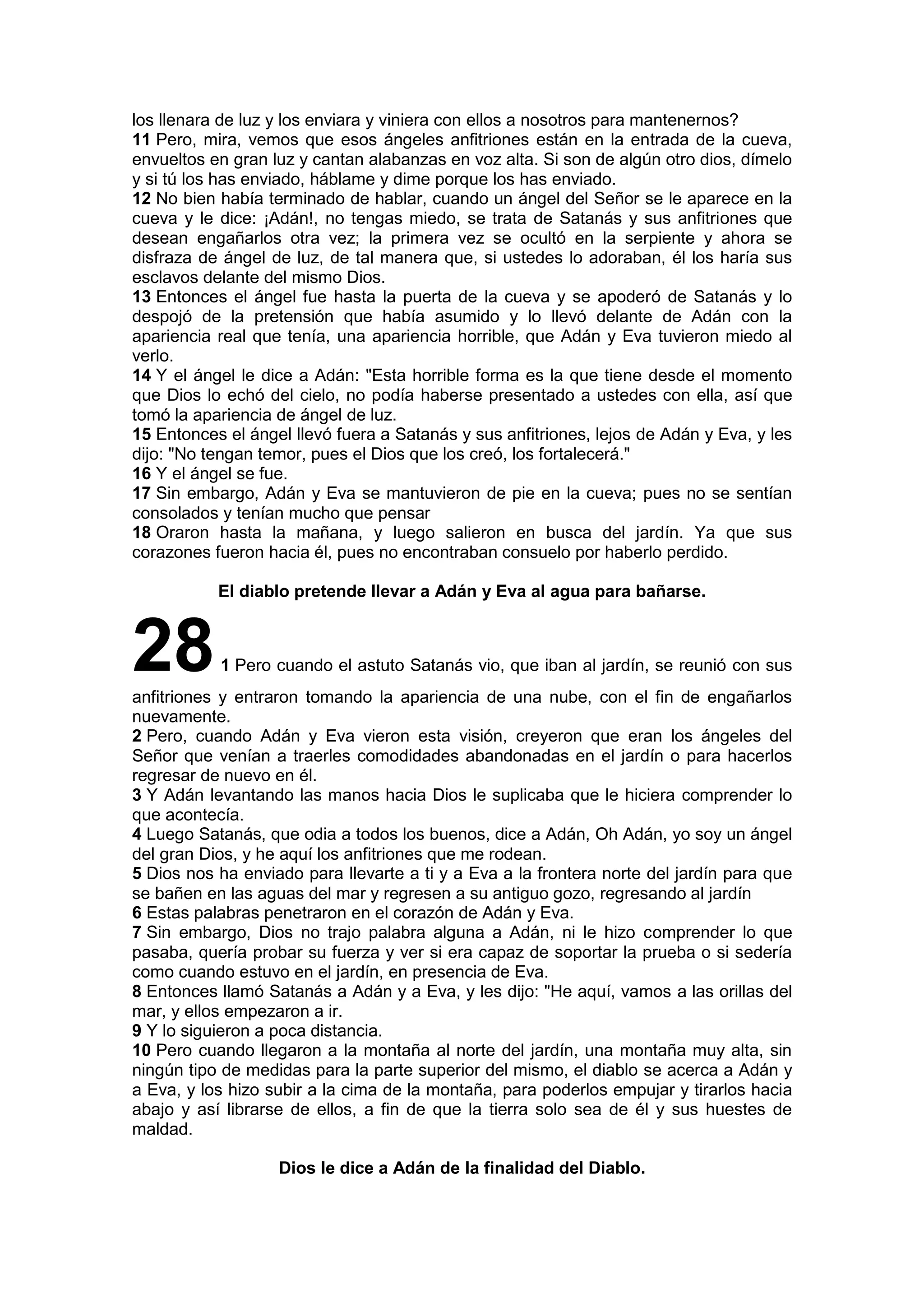 Primer libro de la vida de Adán y Eva | PDF