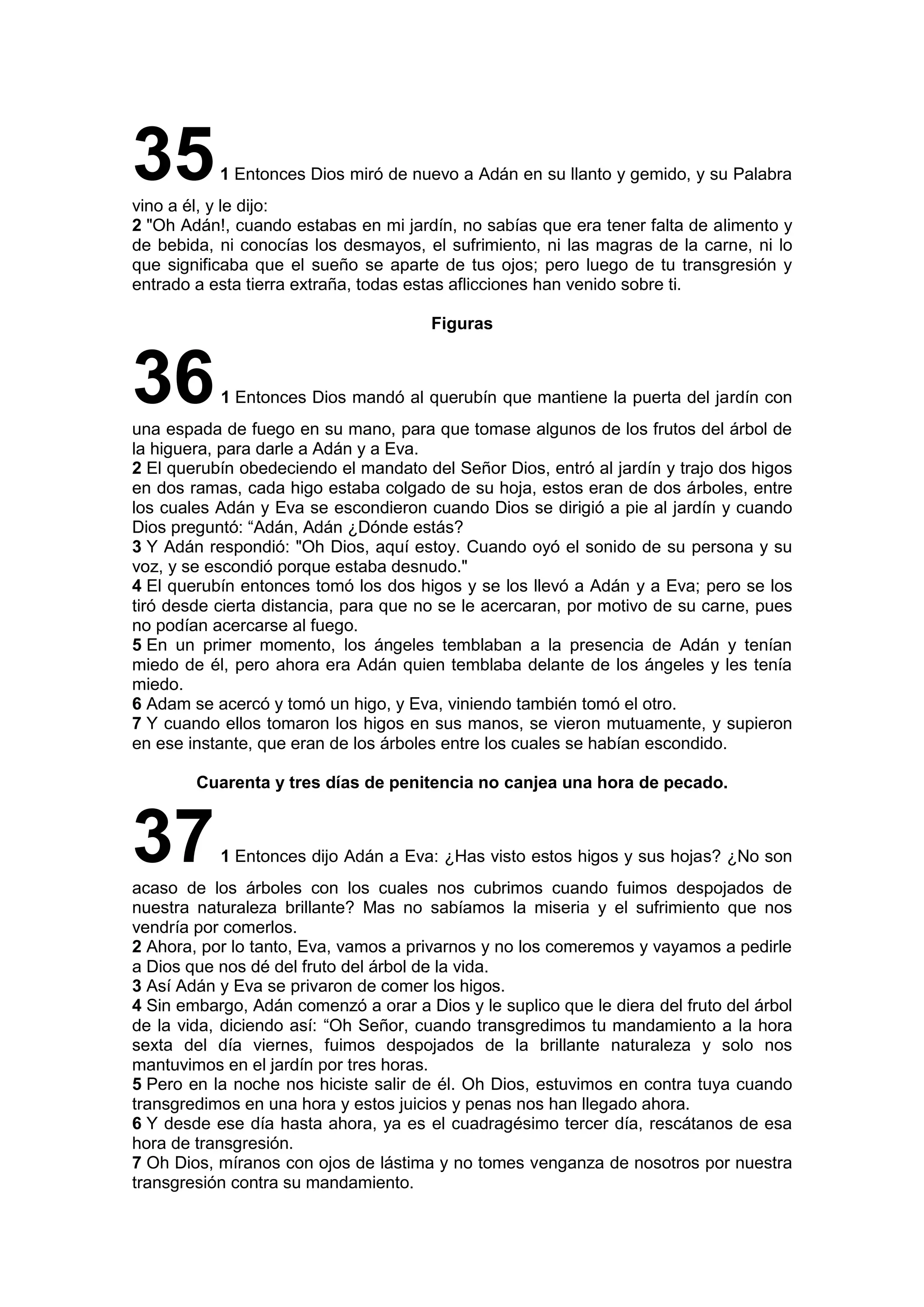 Primer libro de la vida de Adán y Eva | PDF