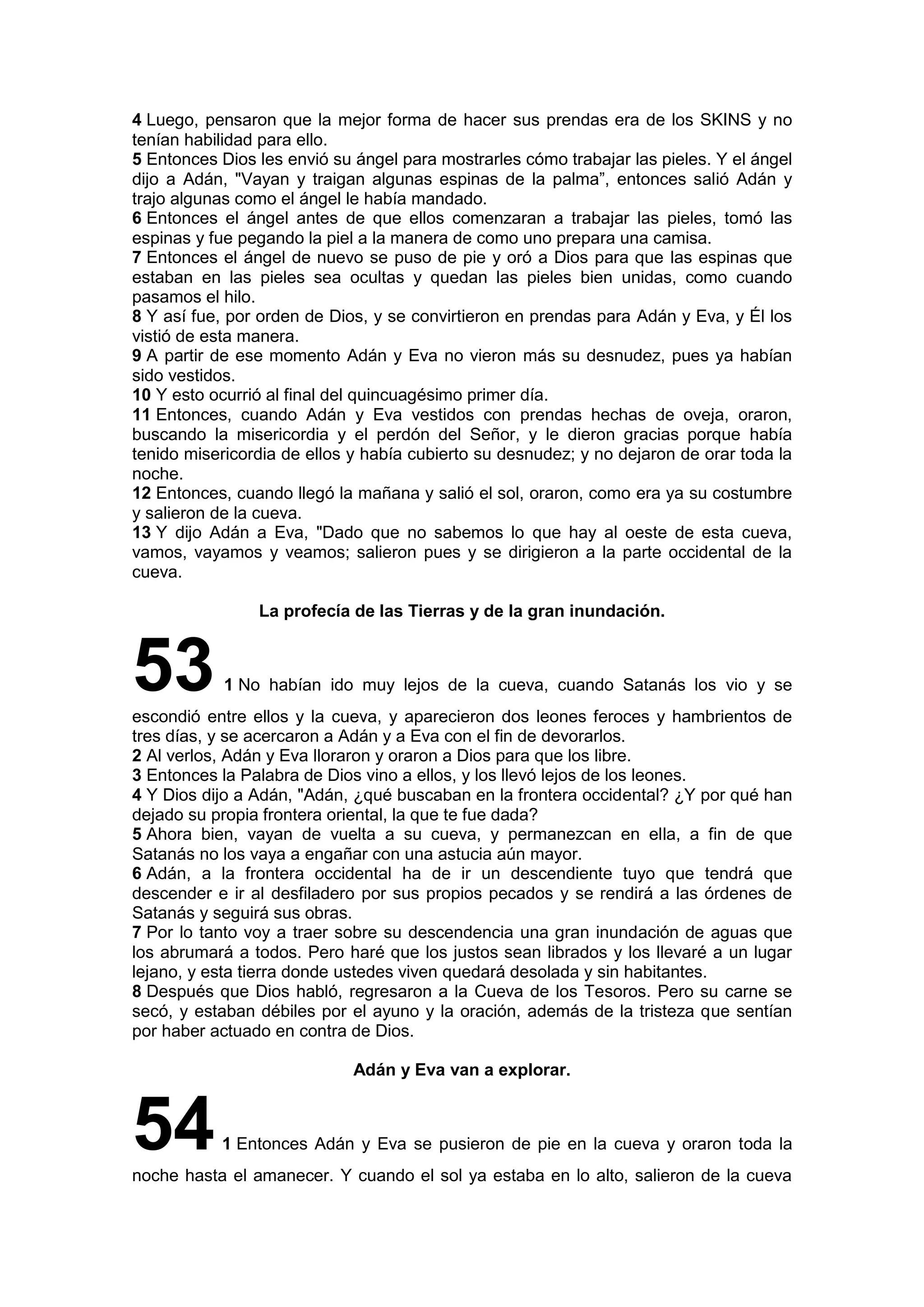 Primer libro de la vida de Adán y Eva | PDF