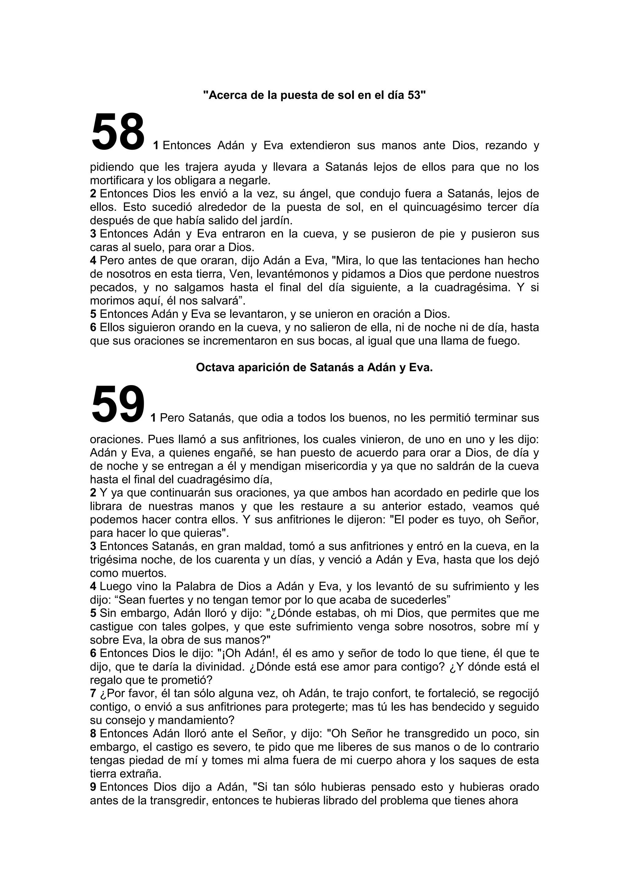 Primer libro de la vida de Adán y Eva | PDF