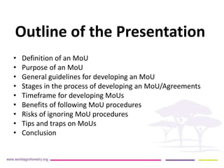Primer on MOUs | PPT