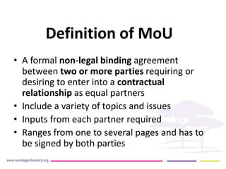 Primer on MOUs | PPT