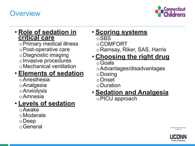 Primer on pediatric sedation and analgesia resident lecture | PPT