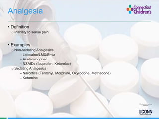 Primer on pediatric sedation and analgesia resident lecture | PPT
