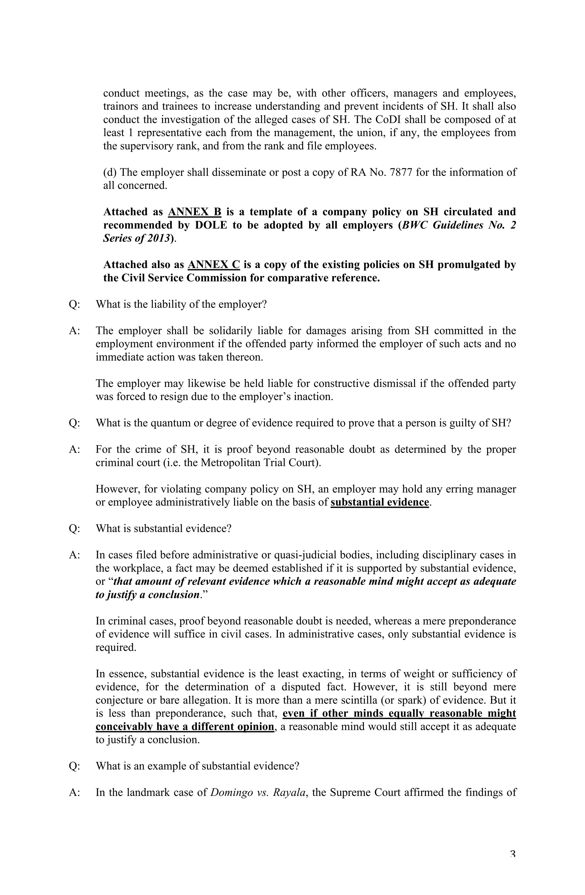 Primer On Sexual Harassment In The Work Place | PDF