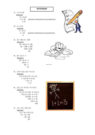 operaciones combinadas en Z | PDF