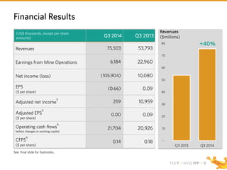 Primero Q3 2014 Presentation | PPT