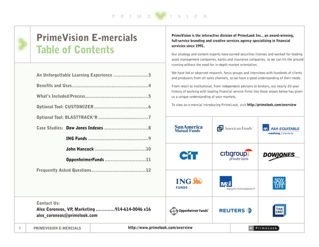 PrimeVision E-mercials | PPT