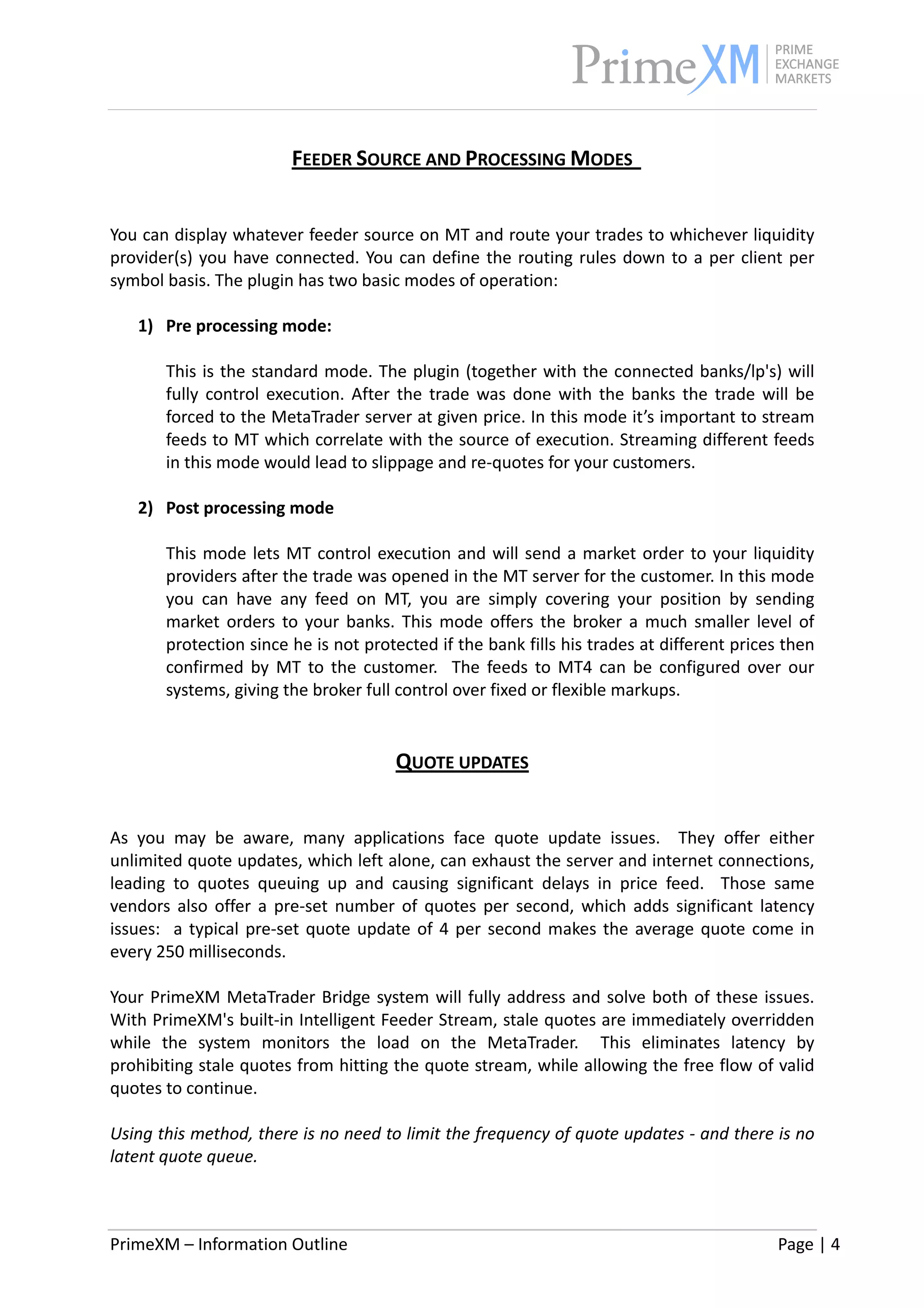 Prime XM Information Outline July 2011 | PDF