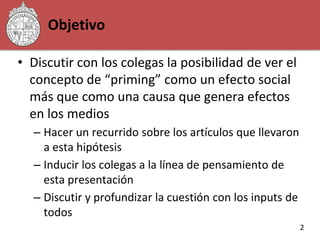 Priming como efecto - PhD UC Chile | PPTX