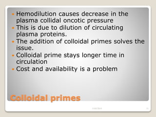 Priming fluid and hemodilution | PPTX