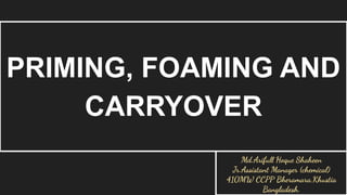 Priming, foaming and carryover | PDF