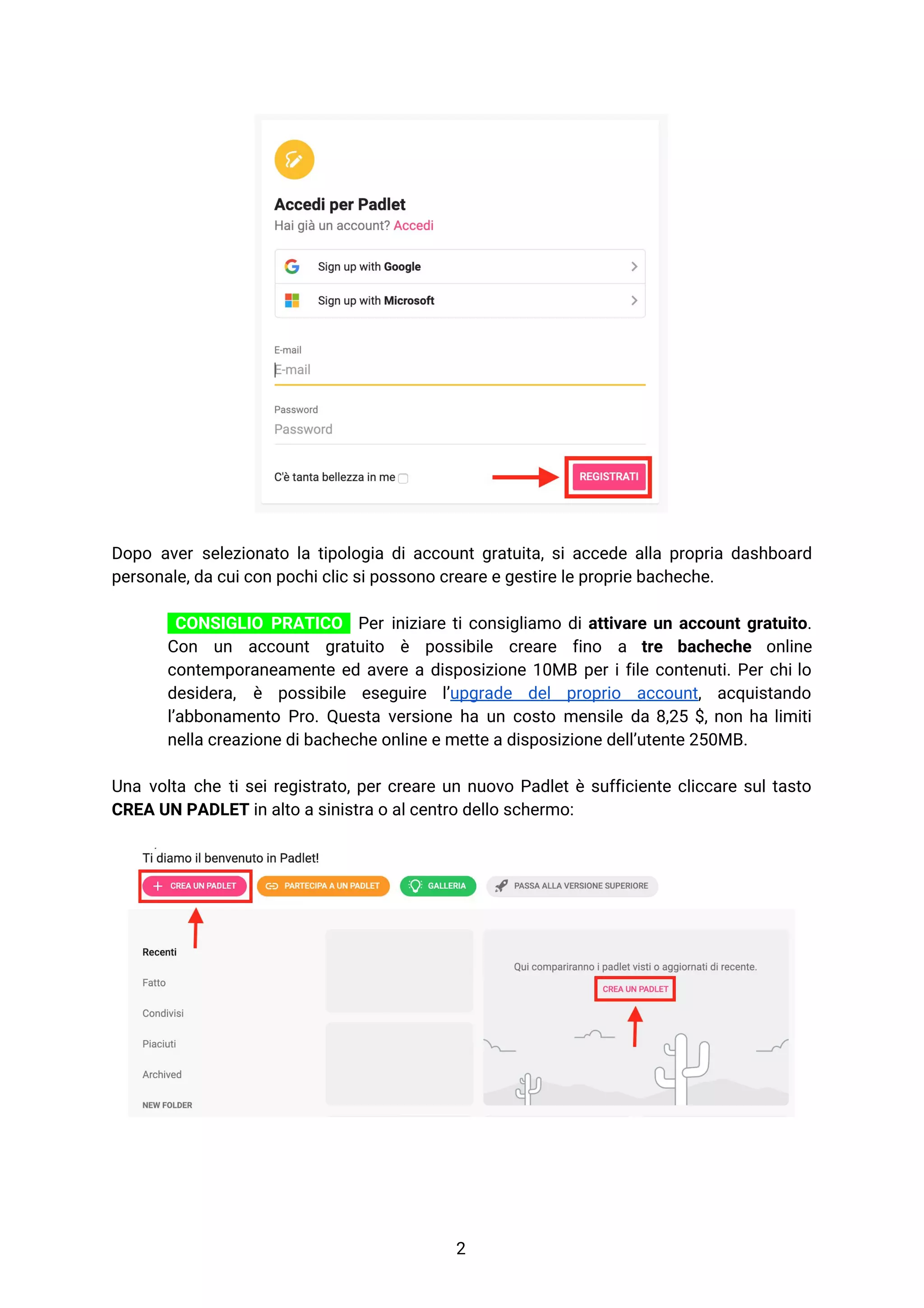 Primi passi con PADLET | PDF