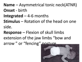Primitive and tonic reflex | PPT