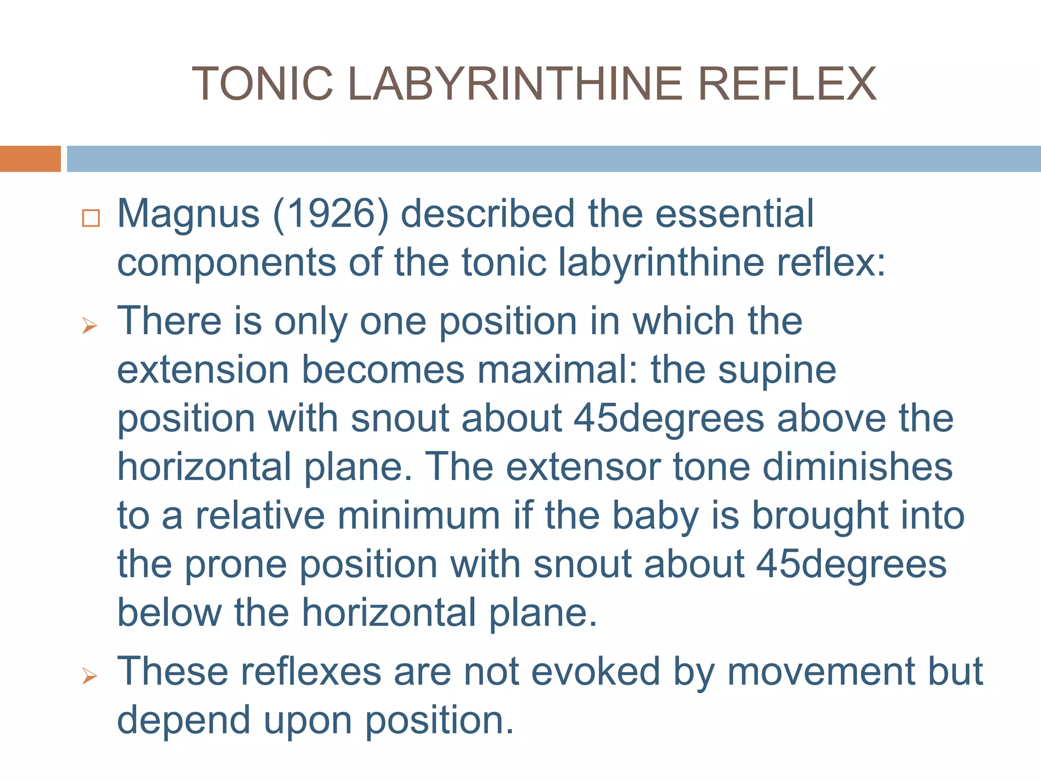 Primitive And Tonic Reflexes | PPT