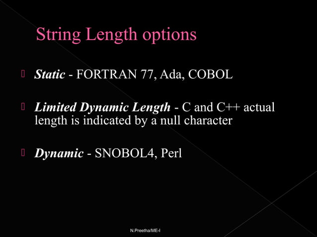 Primitive data types | PPT | Programming Languages | Computing