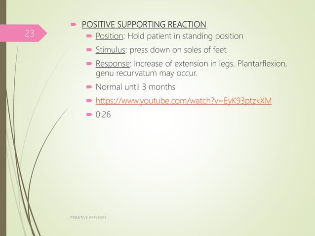 Primitive reflexes | PPTX