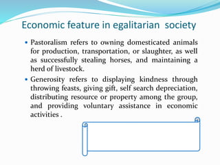 Primitive communism and egalitarian society | PPTX