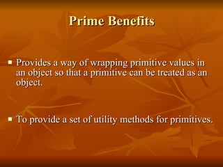 Primitive Wrappers | PPT