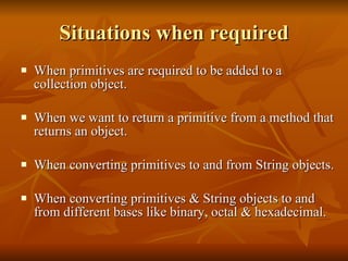 Primitive Wrappers | PPT