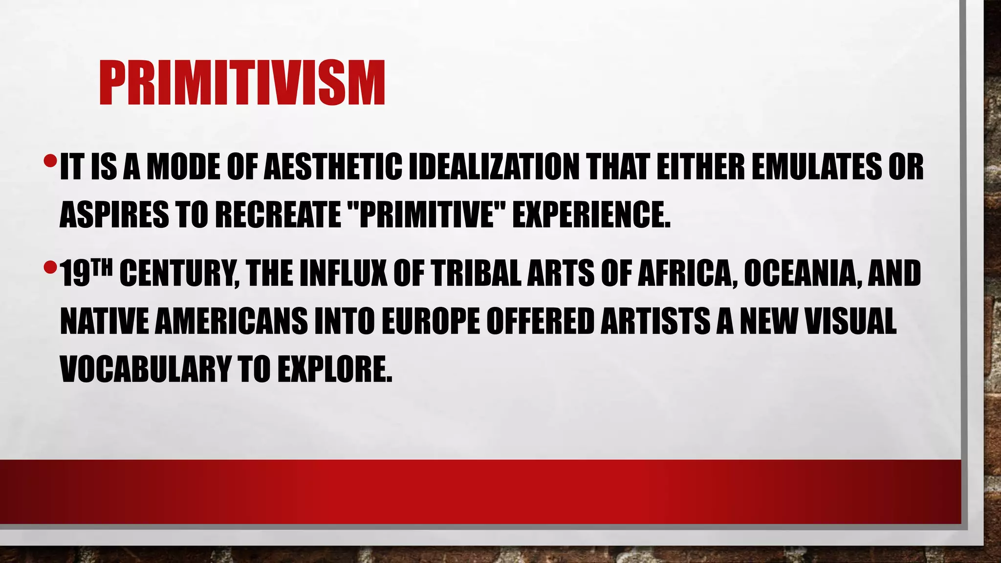 Primitivism | PPTX