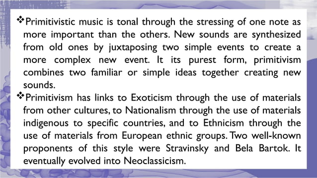 PRIMITIVISM.quarter1.lesson3.music10....l | PPTX | Classical Music | Music