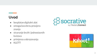 Primjena digitalnih alata - Socrative | PPT