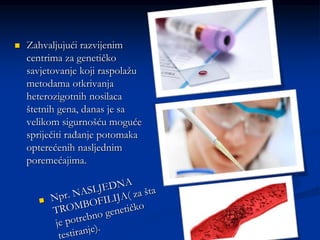 Primjena genetike | PPT