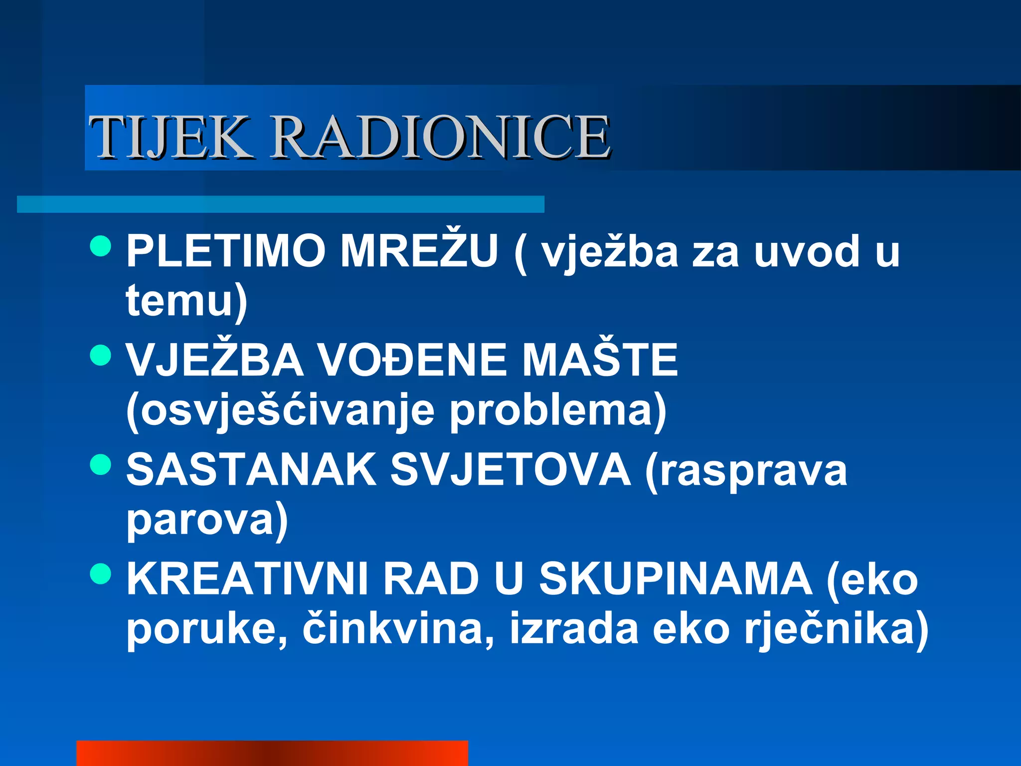 Primjer dramske radionice u nastavi hrvatskog jezika | PPT