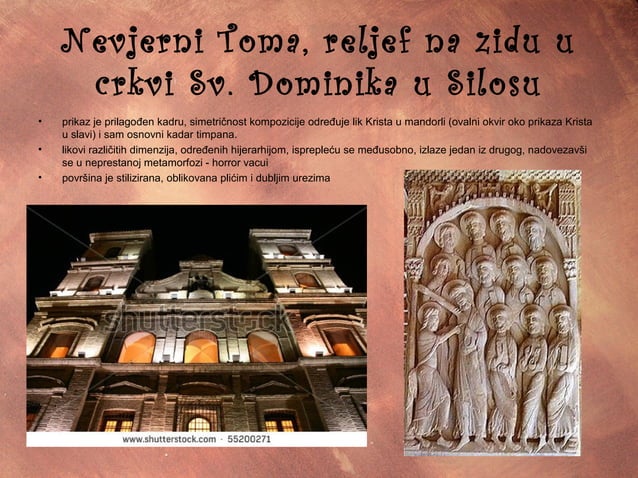 Primjeri kiparstva i slikarstva romanike | PPT