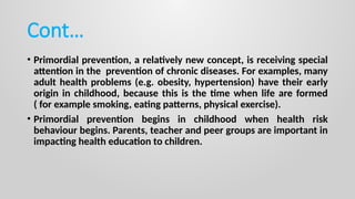 primodial prevention level of prevention | PPT