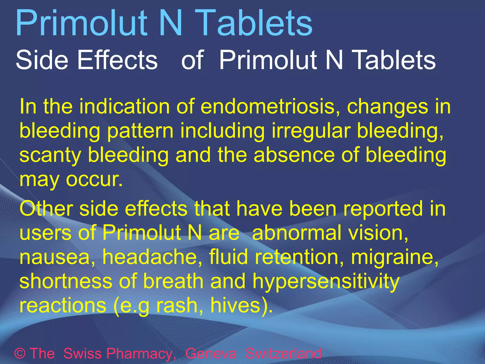 Primolut N Tablets for Treatment of Menstrual Problems | ODP