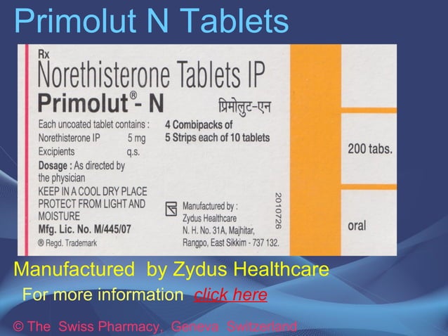 Primolut N Tablets for Treatment of Menstrual Problems | ODP ...