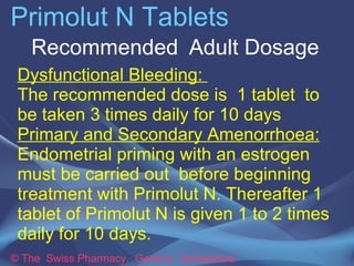 Primolut N Tablets for Treatment of Menstrual Problems | ODP