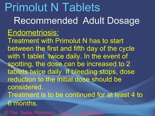 Primolut N Tablets for Treatment of Menstrual Problems | ODP