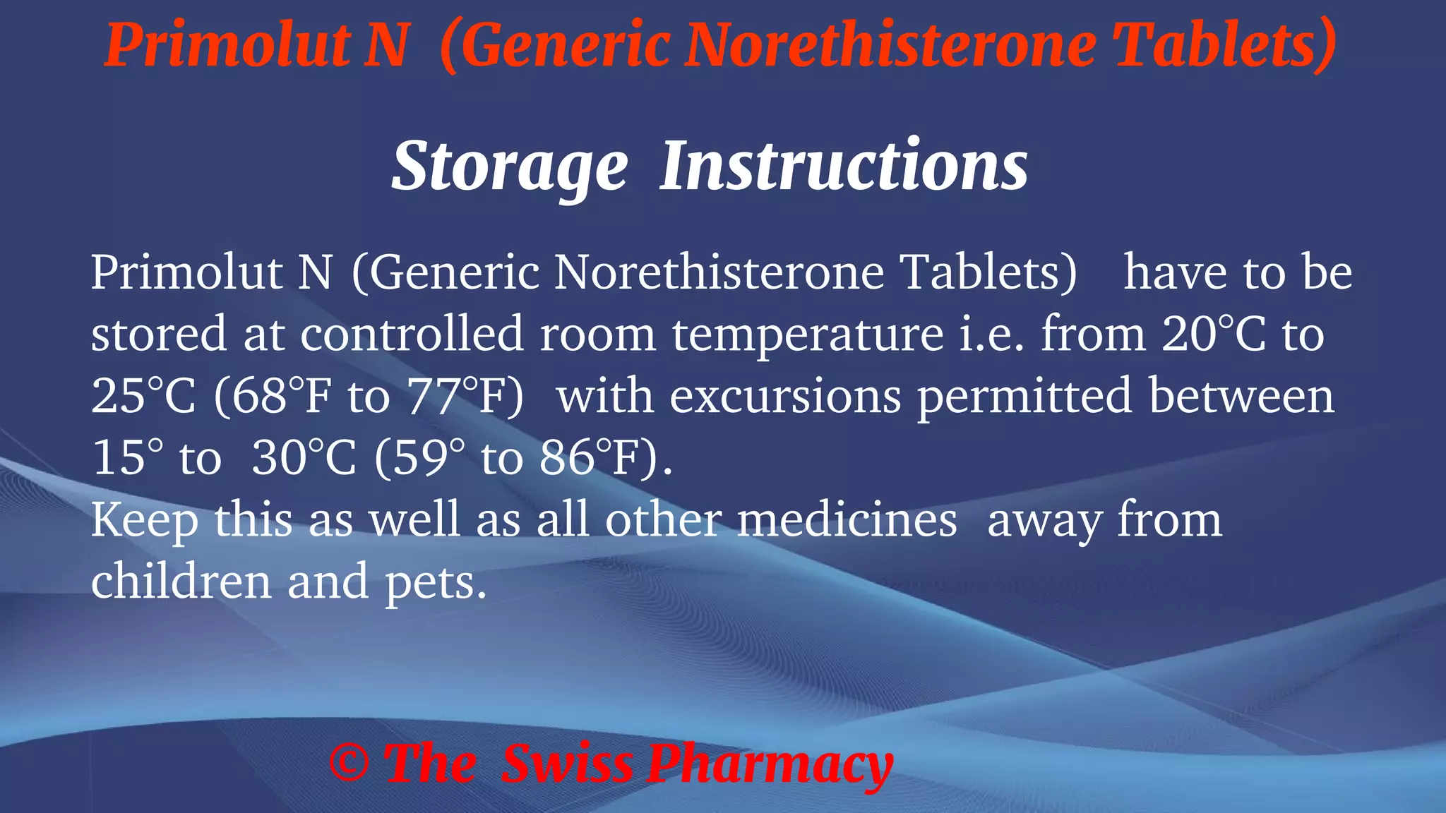 Primolut N (Generic Norethisterone Tablets) | PDF