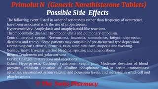 Primolut N (Generic Norethisterone Tablets) | PDF