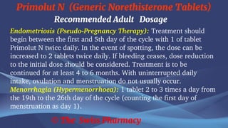 Primolut N (Generic Norethisterone Tablets) | PDF