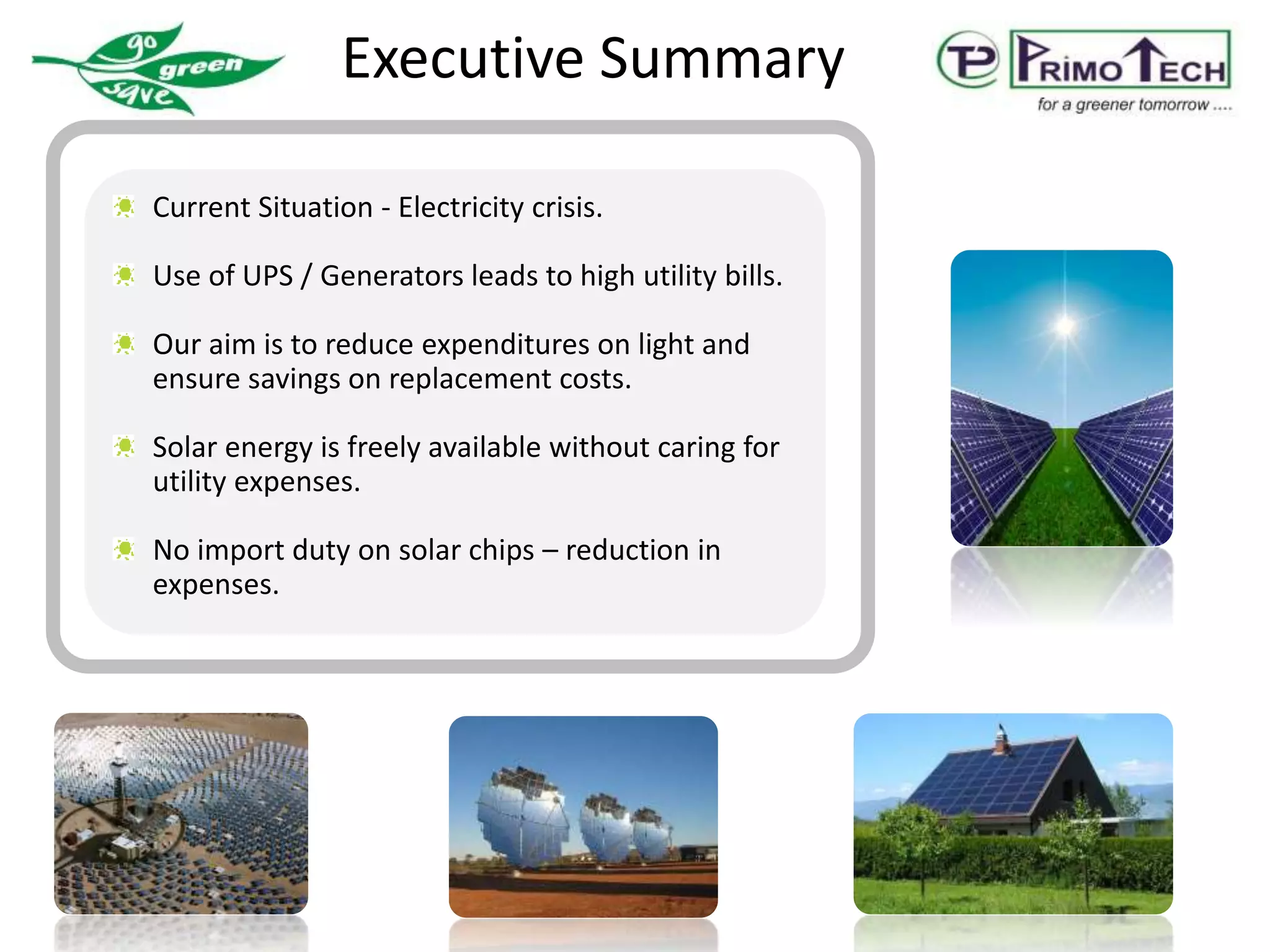 Primotech solar business plan | PPT