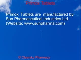 Primox (Generic Nortriptyline Hydrochloride Tablets) | PPT