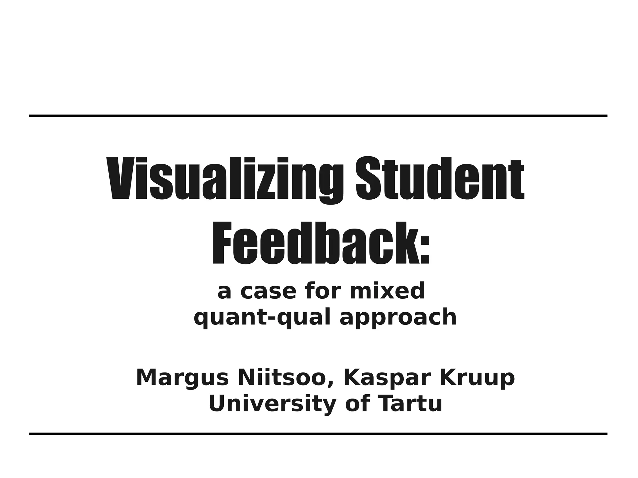 Visualizing Student Feedback | PPT